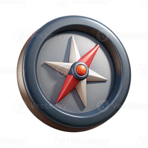 Dramatic Traditional Compass Navigation Guidance Symbol North Facing