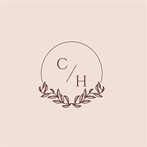 Ch Initial Monogram Wedding With Creative Circle Line 34959648 Vector Art At Vecteezy