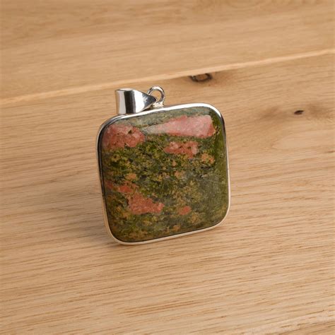 Unakite Pendant Square Shaped Stone