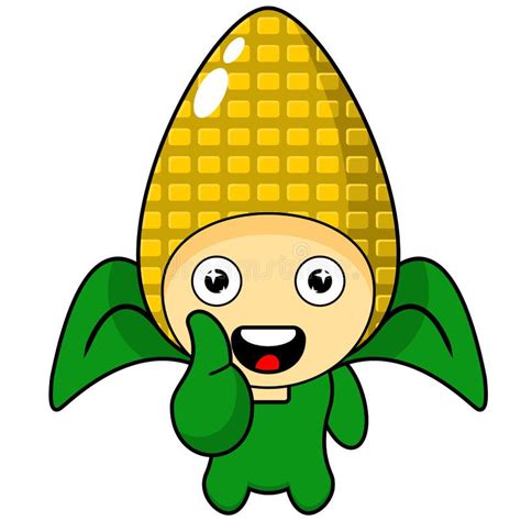 Thumb Up Corn Mascot Corn Character Corn Cartoon Stock Vector Illustration Of Smile Cartoon