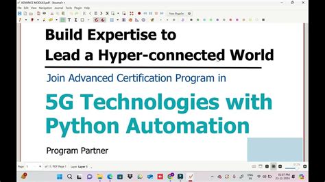 5g And O Ran Along With Python Automation Advanced Excutive Program Ats Youtube