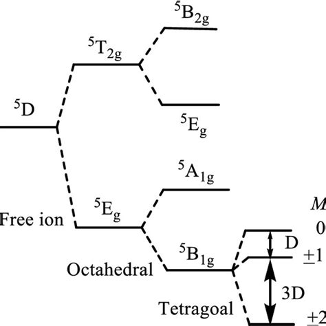 Splitting Of The ⁵d Term D⁴ By Octahedral And Tetragonal Axially Download Scientific Diagram