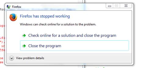 Python Driverquit In Selenium 302 Firefox 5010 Firefox Has Stopped Working Stack Overflow