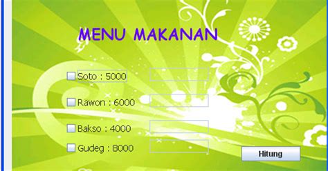 Catatan Sederhana Ebook Tutorial Membuat Form Dan Menu Makanan Dalam Neatbeans