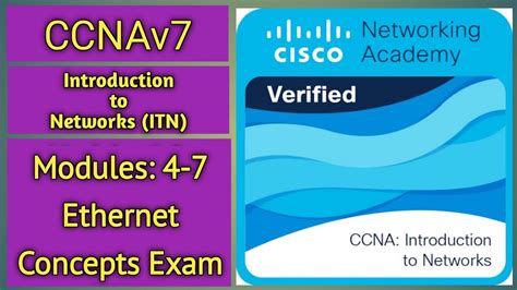 CCNAv Introduction To Networks Modules Ethernet Concepts Exam YouTube