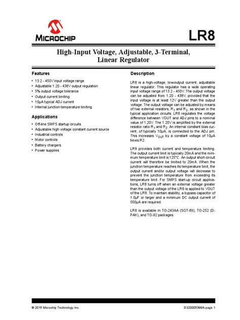 Pdf Lr8 Microchip Pdf Electricity Electrical Engineering