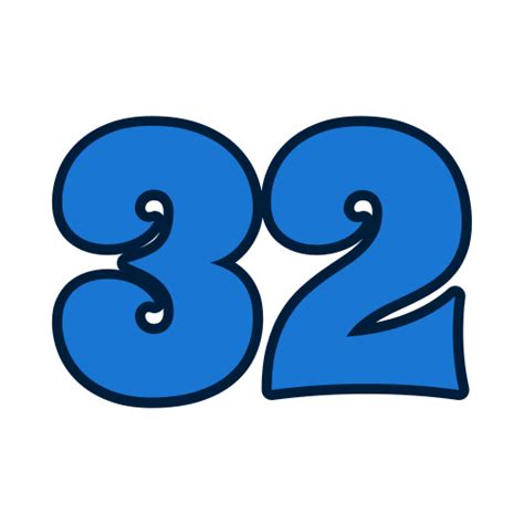 Number 32 Clipart