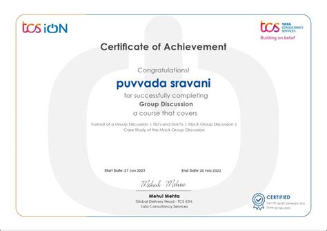 Puvvada Sravani On Linkedin Tcsion Groupdiscussion