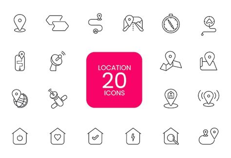 Premium Vector Target Pin Point Icon Set Red Map Location Pointer Icon Symbol Sign Gps Marker