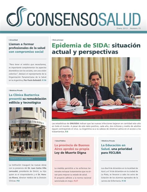Periódico Consensosalud Nº15 By Consenso Salud Actualidad En Salud Issuu