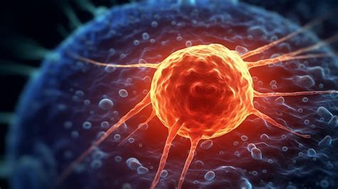 Premium Ai Image 3d Visualization Of Cancer Cells Attacking Healthy