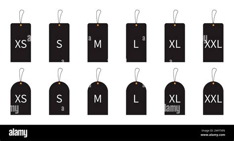 Clothes Sizes Sign Xs S M L Xl Xxl Label Icon Vector Stock Vector