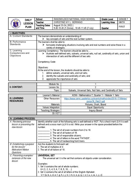 Understanding Sets Subsets Universal Sets Null Sets And Cardinality Pdf Empty Set