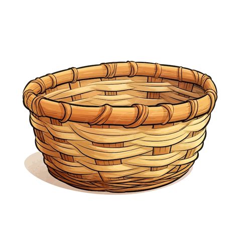 Premium Vector Hand Drawn Basket Cartoon Vector Illustration Clipart