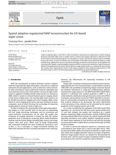 Pdf Spatial Adaptive Regularized Map Reconstruction For Ld Based Night Vision Dokumentips