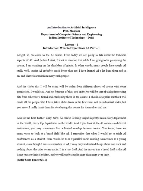 Lec 1 Pdf Artificial Intelligence Intelligence Ai And Semantics