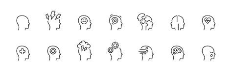 뇌 심장 기어 및 퍼즐 조각과 같은 다양한 정신 건강 기호를 가진 인간의 머리 벡터 Mental Wellbeing에 대한 스톡 벡터 아트 및 기타 이미지 Istock
