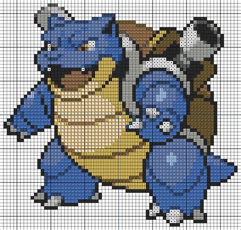 Pokemon Pixel Art Blastoise
