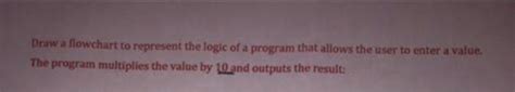 Solved Draw A Flowchart To Represent The Logic Of A Program Chegg