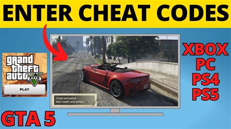 How To Enter Cheat Code In Gta 5 Pc Xbox Ps5 Ps4 Youtube