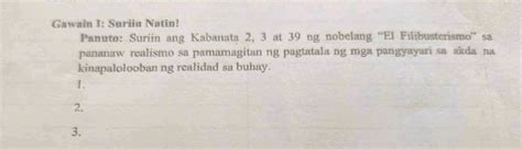 Gawain I Suriin Natin Panuto Surin Ang StudyX