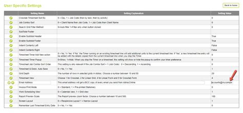 my settings abtrac support