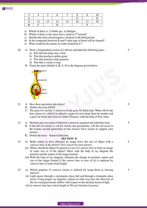 CBSE Sample Paper Class Science SA Set Download PDF