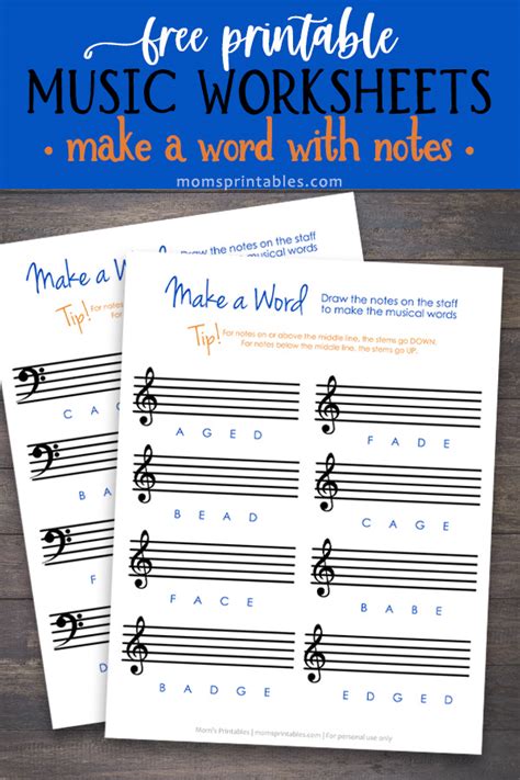 Free Music Worksheets Pdf Moms Printables Worksheets Library