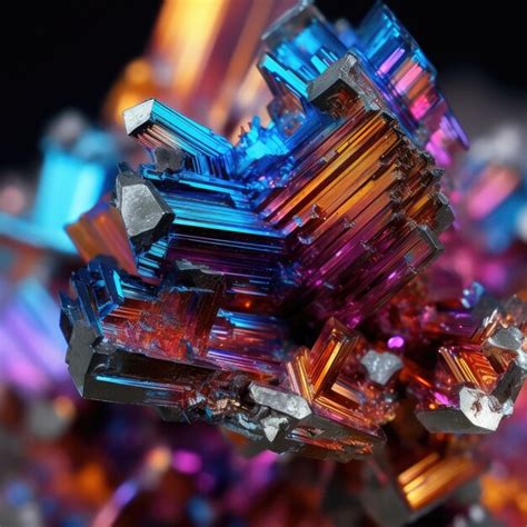 Premium Ai Image Closeup Of Bismuth Crystals