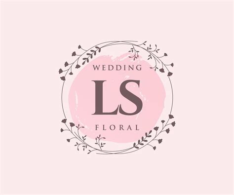 Ls Initials Letter Wedding Monogram Logos Template Hand Drawn Modern