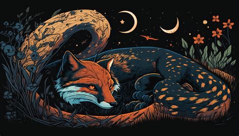 Magical Python And Foxes By Kasperz3r0 On Deviantart
