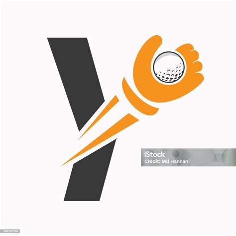 편지 Y 개념에 초기 골프 로고 손과 골프 공 기호 벡터 및 템플릿 Championship에 대한 스톡 벡터 아트 및 기타 이미지 Championship 경기 스포츠