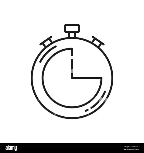 Speed Tracker Deadline Symbol Isolated Outline Icon Vector Sport Stop