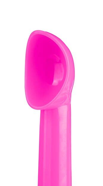 Premium Photo Plastic Ice Cream Spoon Isolated On White Background
