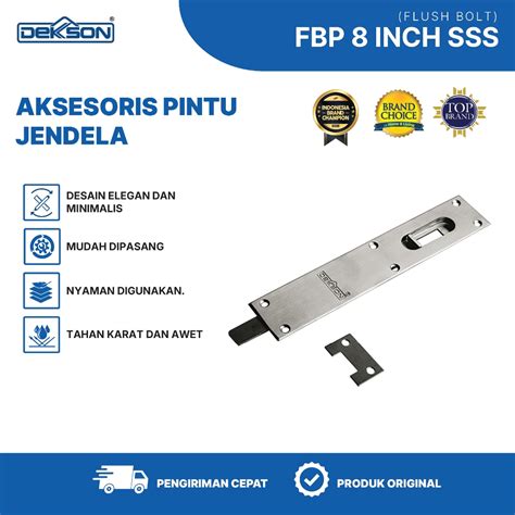 Jual Dekkson Flush Bolt Grendel Pintu Satin Stainless Steel Fbp