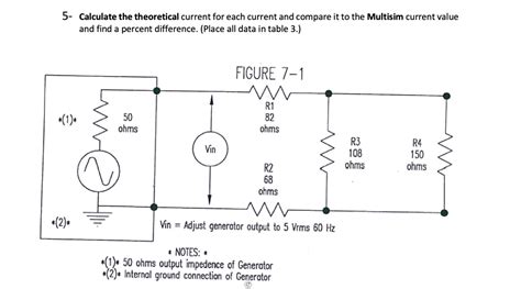 Solved 5 Calculate The Theoretical Current For Each Current