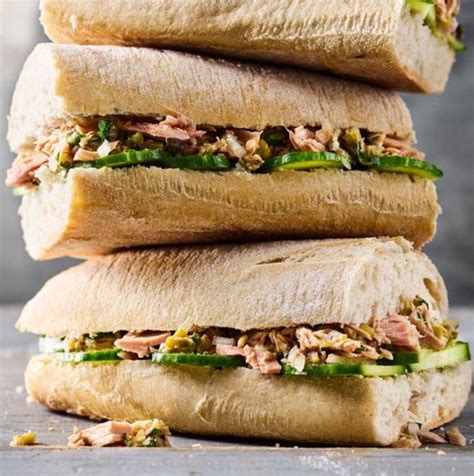 Tuna Cucumber Baguette High Tide Picnics