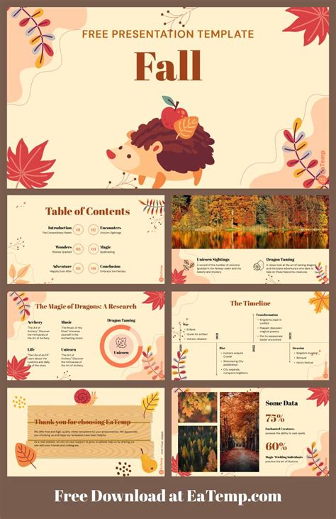 Fall Powerpoint Background Presentation Template Eatemp
