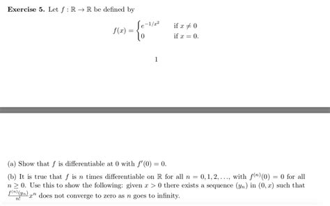 Analysis Differentiability Proof Involving Sequences Mathematics