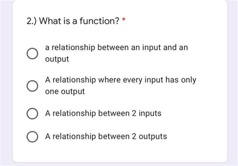 Solved 2 What Is A Function A Relationship Between An Chegg Com