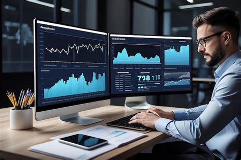 Premium Photo Data Analyst Working On Business Analytics Dashboard