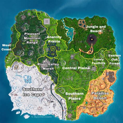 The 11 Regions Of The Fortnite Br Map R Fortnitebr