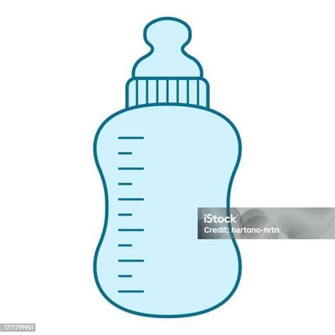 플랫 라인 젖병 아기 테마와 평평한 선 벡터 스타일이 있는 벡터 일러스트 레이 션입니다 편집 가능한 벡터 요소 0명에 대한 스톡 벡터 아트 및 기타 이미지 Istock