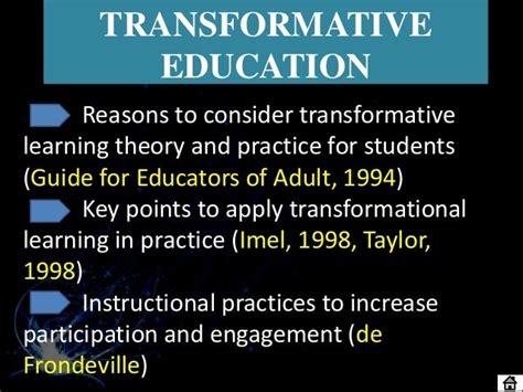 Transformative Education
