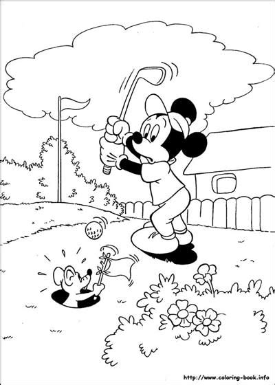 Mickey Mouse Golf Coloring Page
