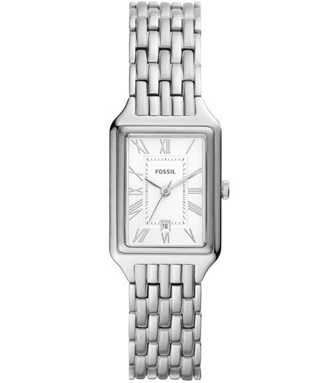 Fossil Raquel Three Hand Date Stainless Steel Bracelet Watch Dillards