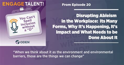 Qanda Excerpt — Disrupting Ableism In The Workplace Ontario Disability Employment Network