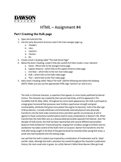 Html Assignment 4 Pdf