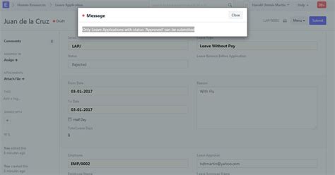 Leave Application Submission Frappe Hr Frappe Forum