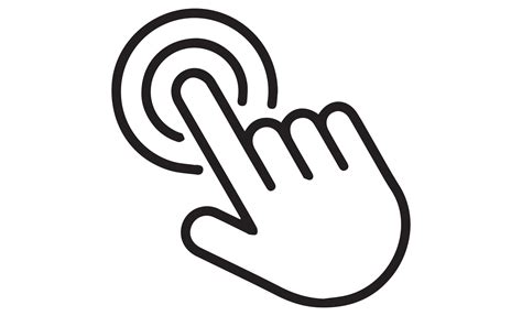 Click Touch Icon Isolated On Transparent Background Png